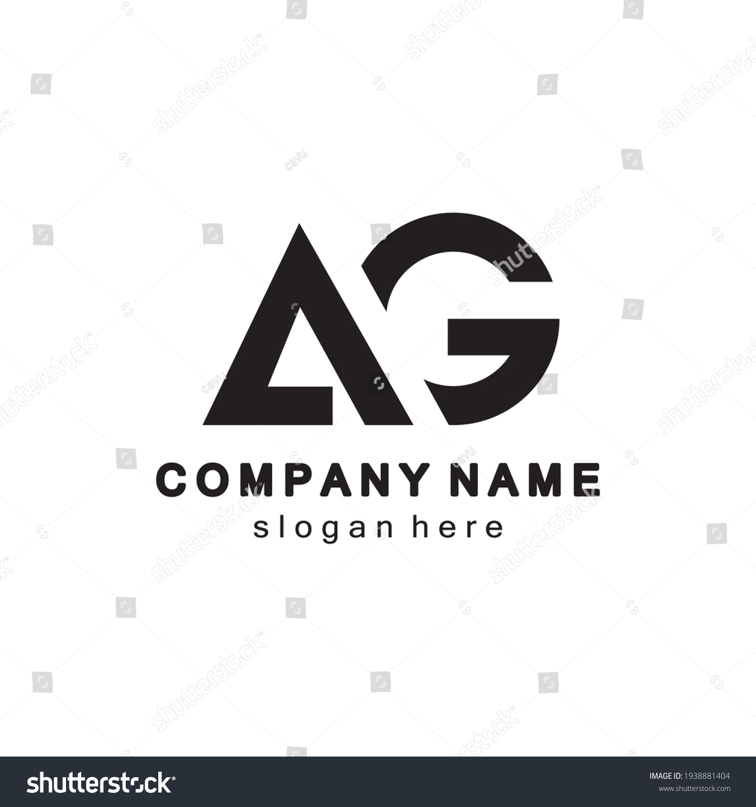 Ag Initials Logo Illustration Design Vector Stock Vector (Royalty Free ...