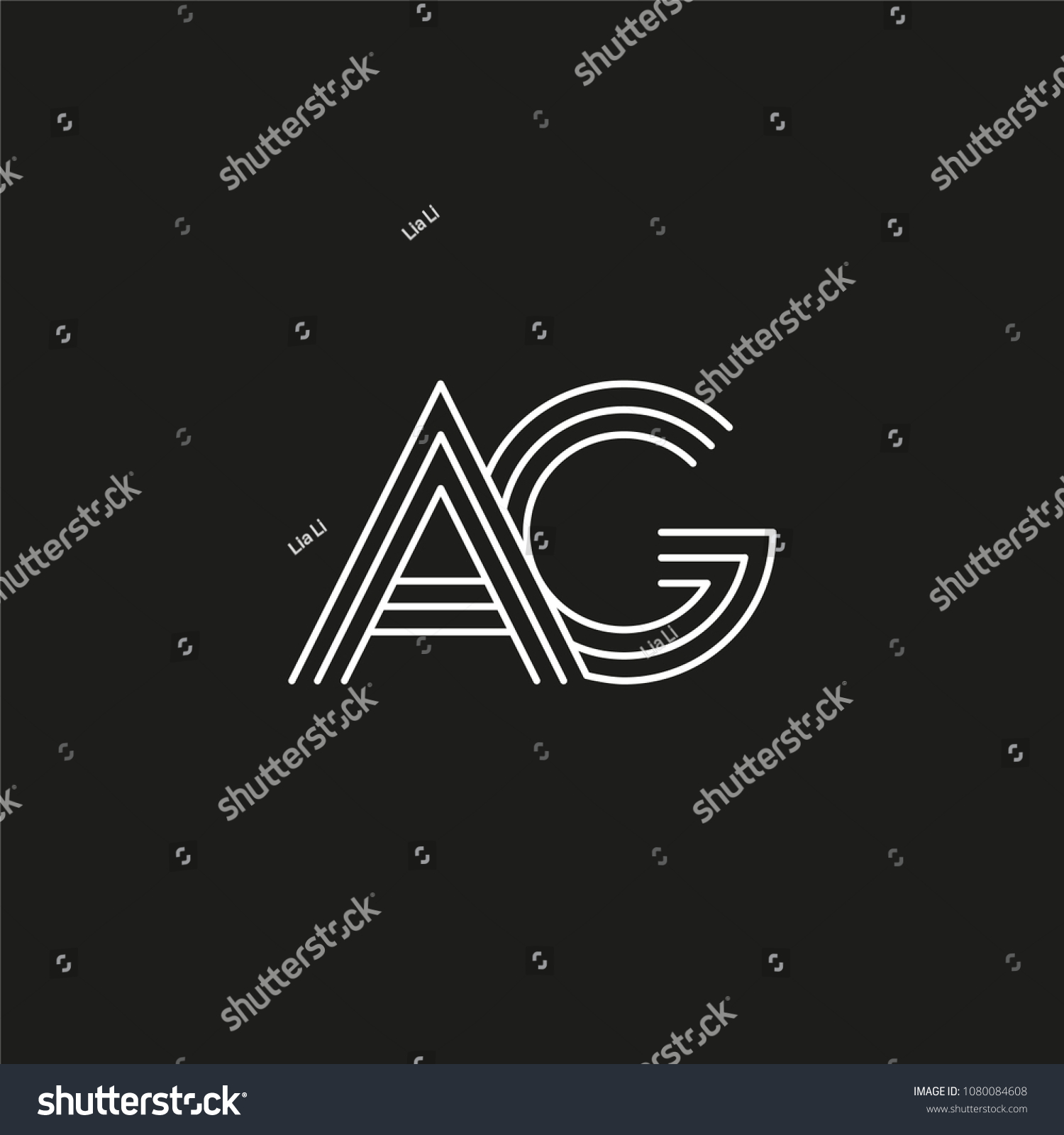 Ag Letter Logo Icon Design Template Stock Vector (Royalty Free ...