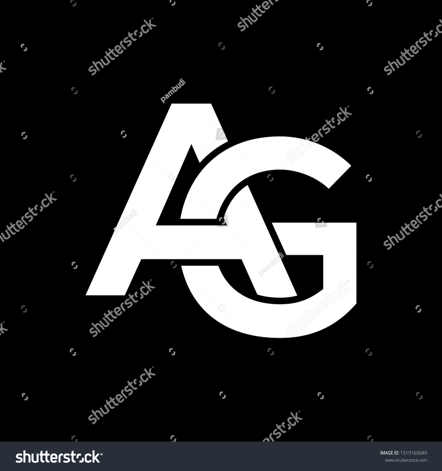 Ag Letter Vector Logo Template Stock Vector (Royalty Free) 1519165049