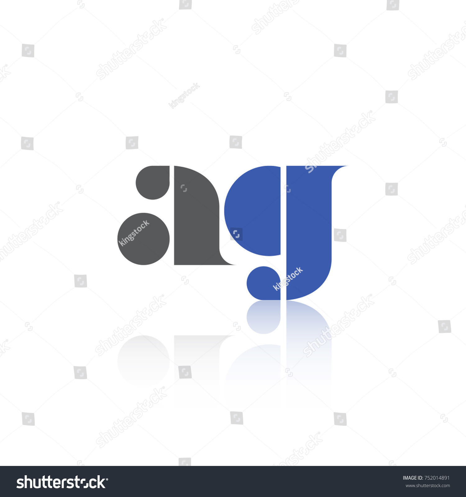 Ag Lettering Logo Vector Isolated On: vector de stock (libre de ...