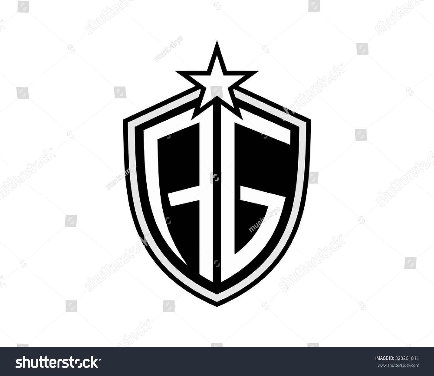 Ag Shield Star Emblem Stock Vector 328261841 - Shutterstock