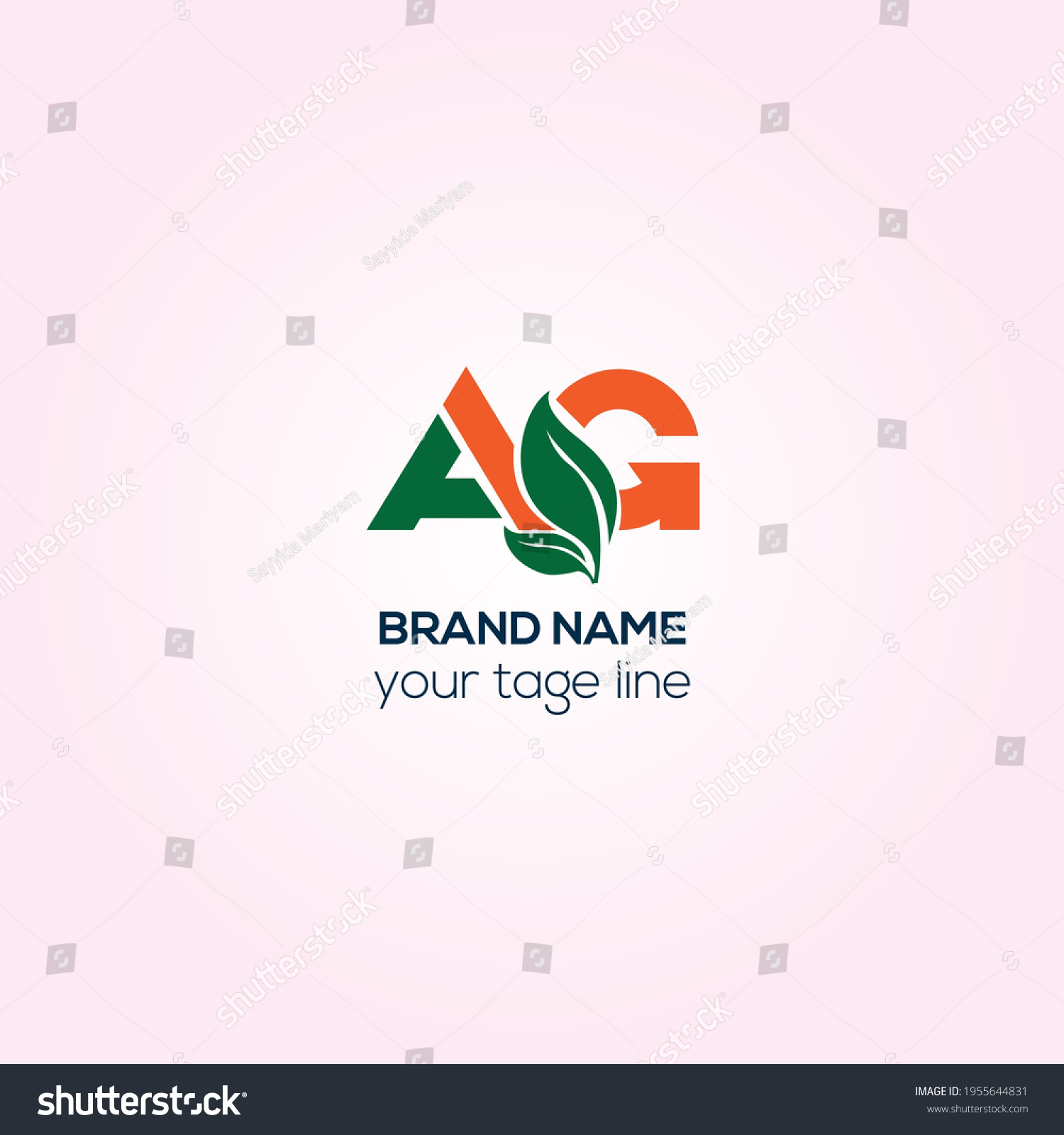 Ag Vector Logo Design Ag Creative Stock Vector (Royalty Free ...