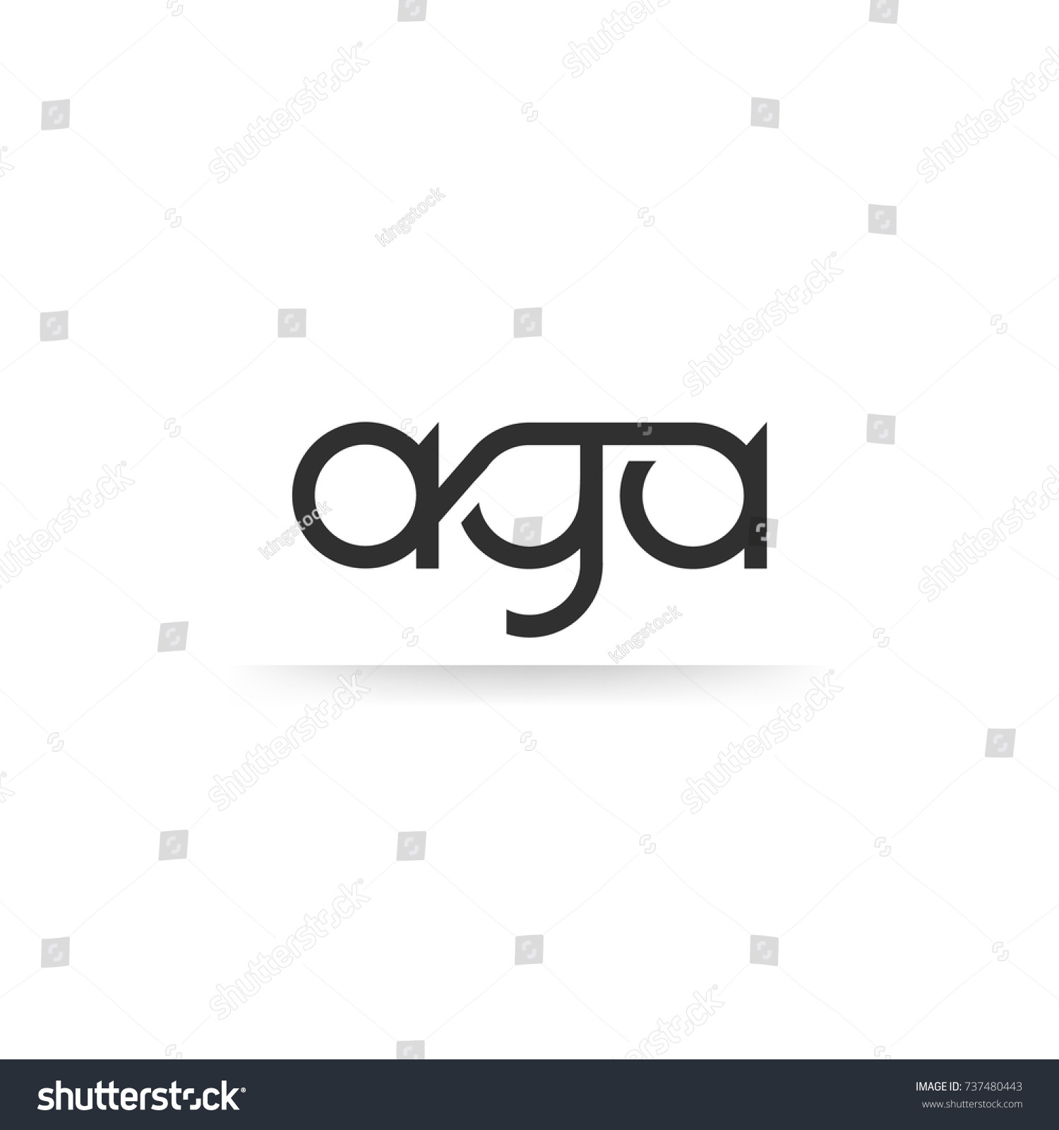 Aga Lettering Logo Vector Isolated On Stock Vector (Royalty Free ...