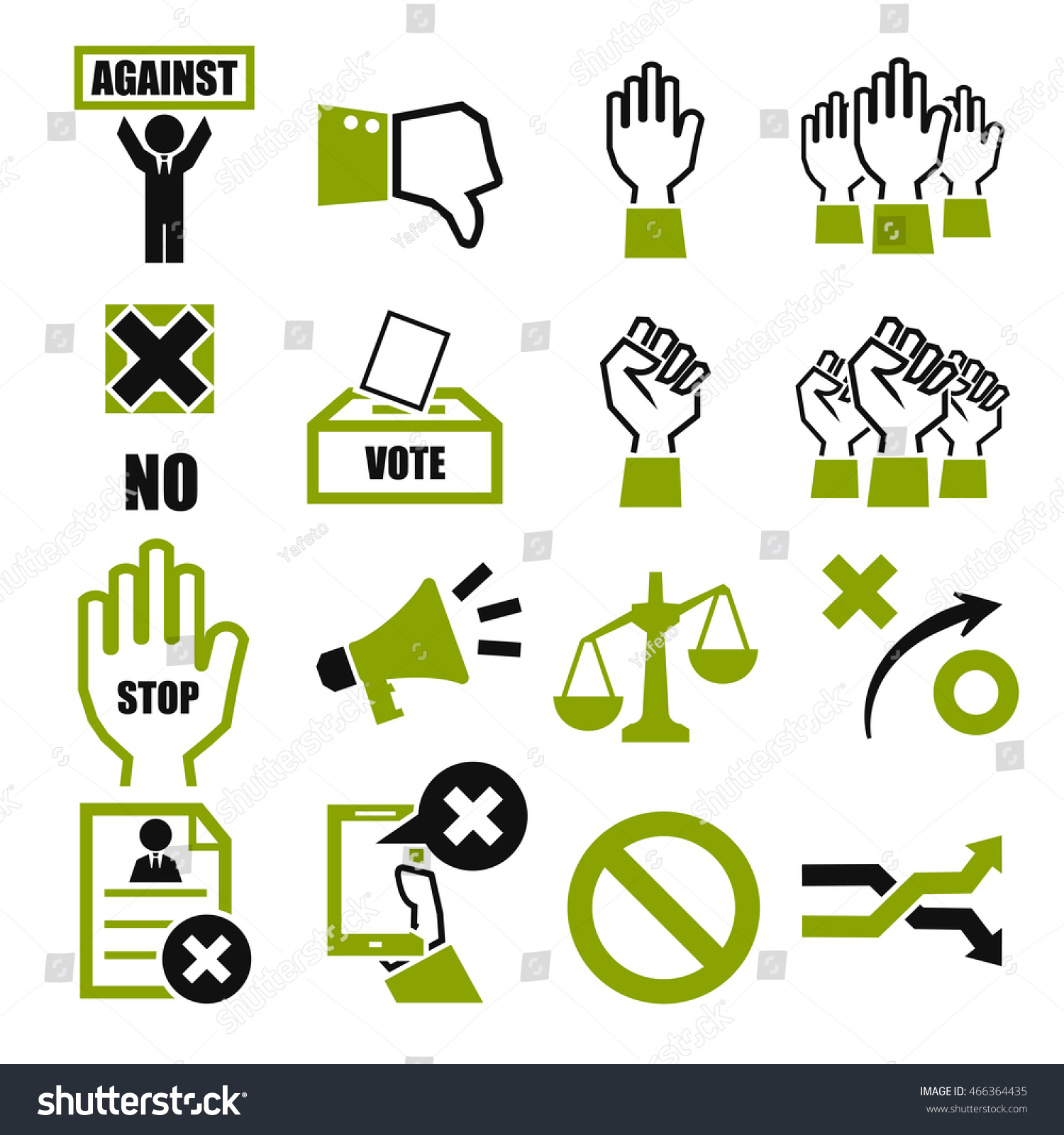Against Icon Set Stock Vector (Royalty Free) 466364435 | Shutterstock
