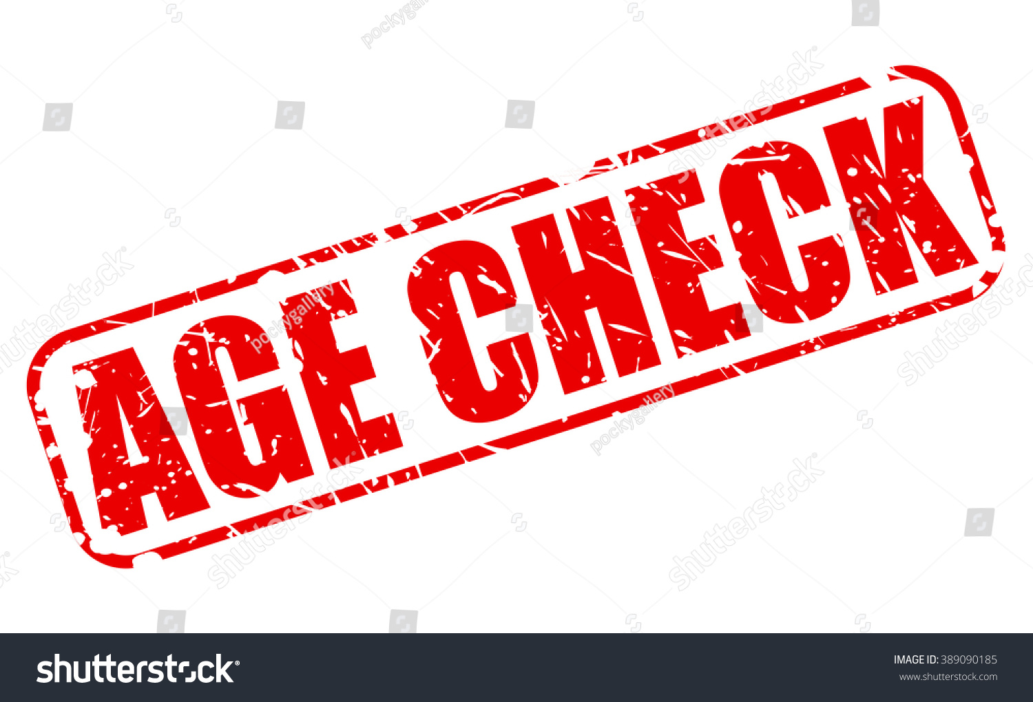 Age Check Red Stamp Text On Stock Vector 389090185 - Shutterstock