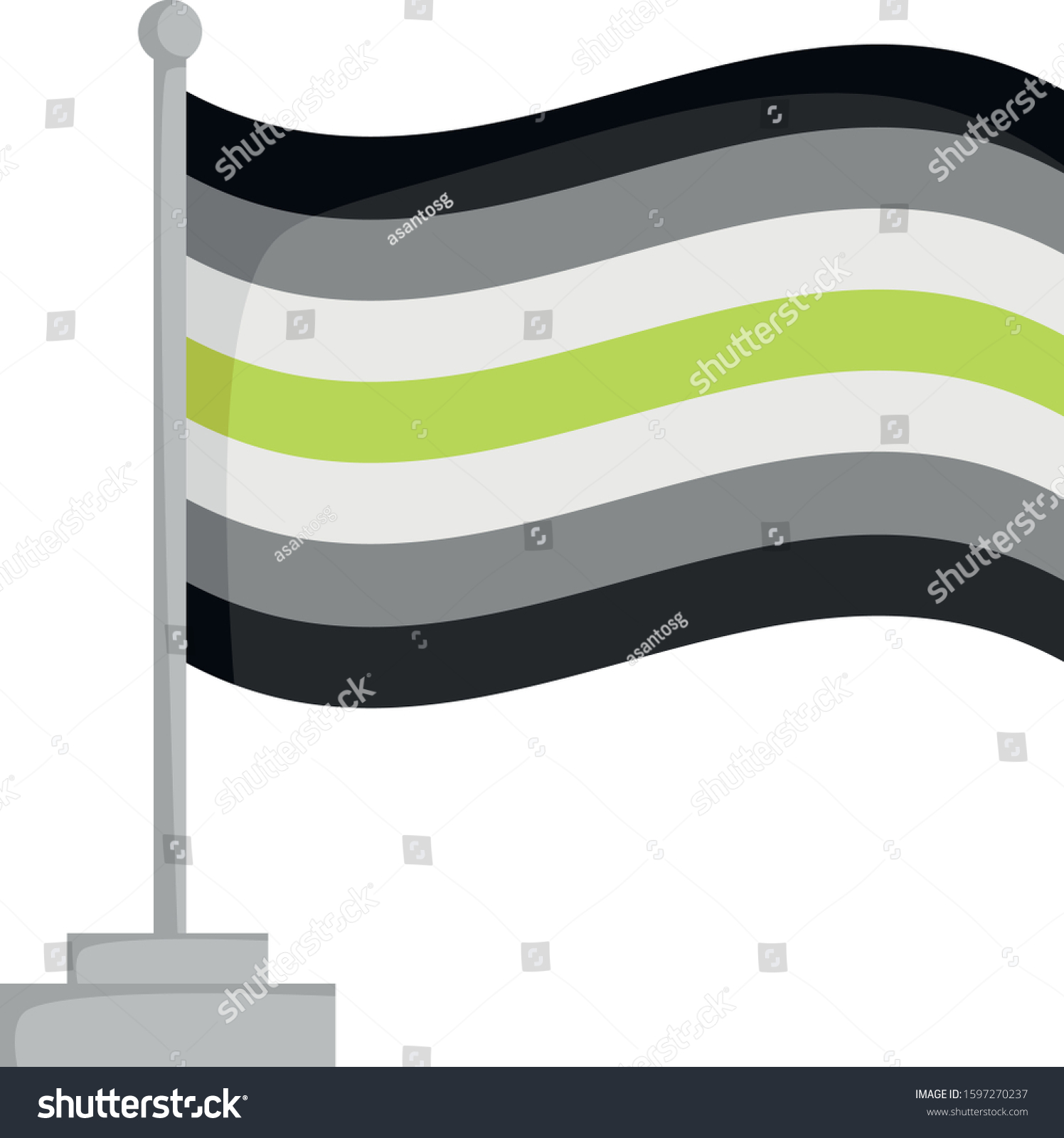 Agender Pride Flag Isolated On White Stock Vector (Royalty Free ...