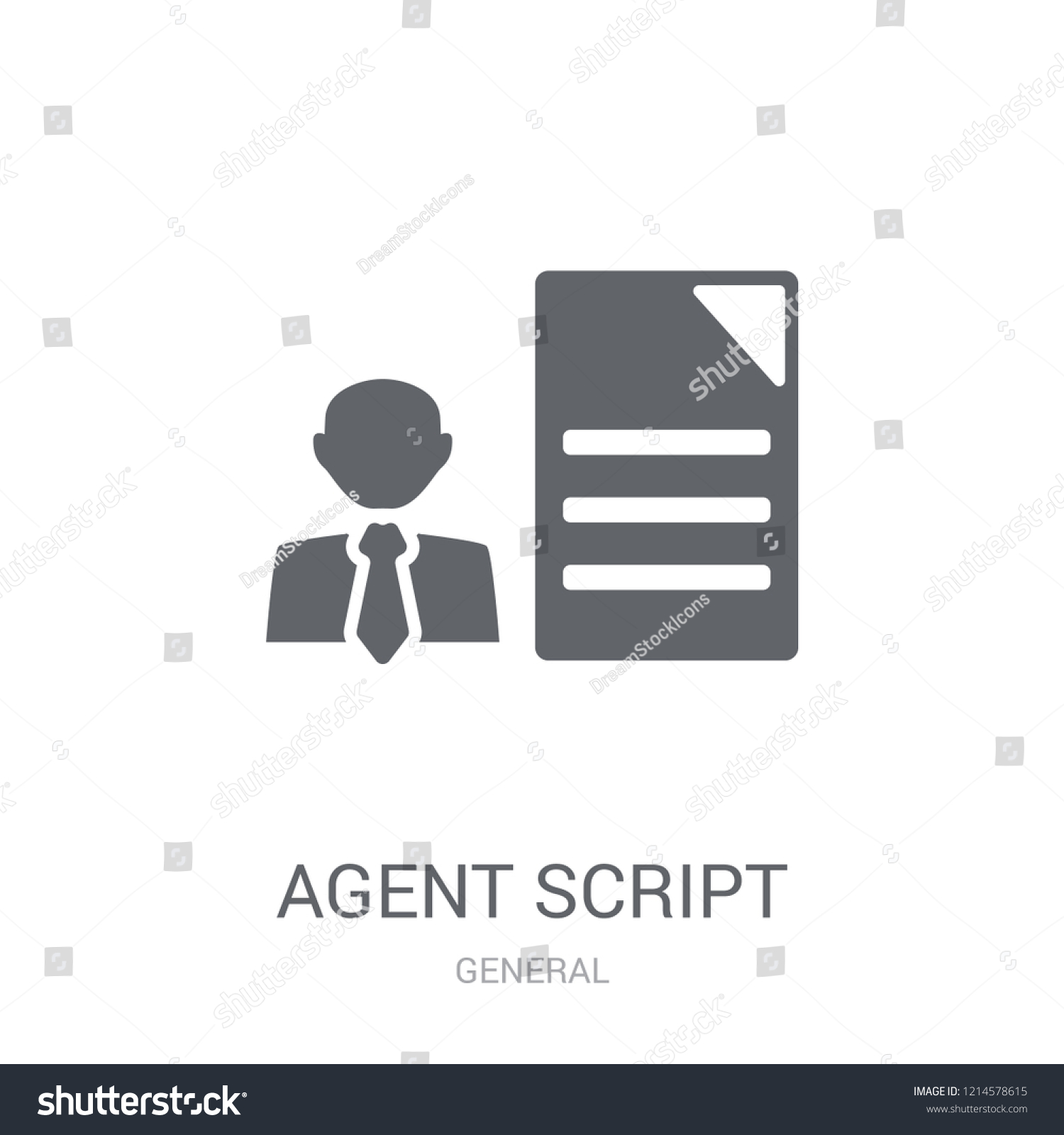 Agent Script Icon Trendy Agent Script: เวกเตอร์สต็อก (ปลอดค่าลิขสิทธิ์ ...