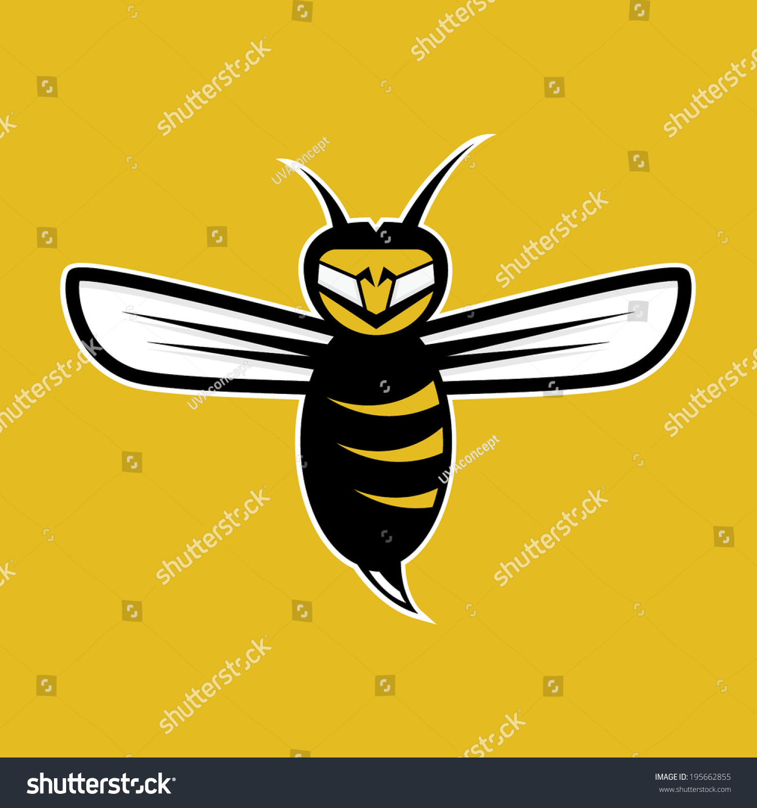 Aggressive Bee Wasp Mascot: เวกเตอร์สต็อก (ปลอดค่าลิขสิทธิ์) 195662855 ...