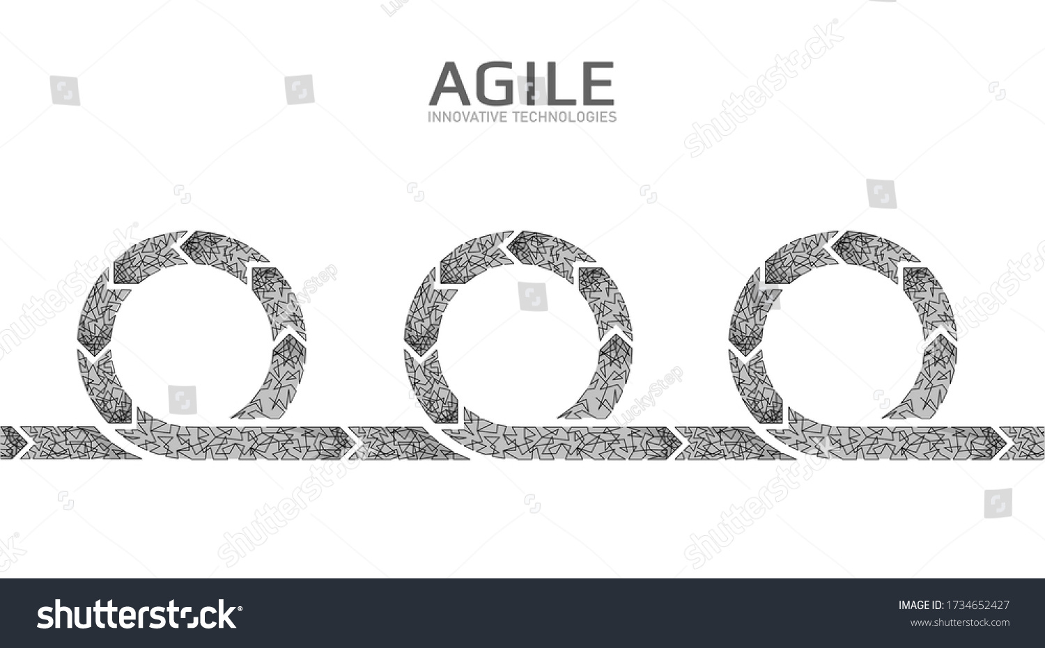 Agile Development Project Lifecycle Test System Stock Vector (Royalty ...