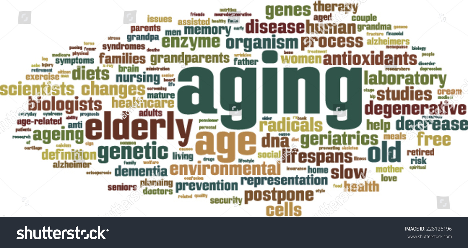 Aging Word Cloud Concept Vector Illustration Stock Vector (Royalty Free ...