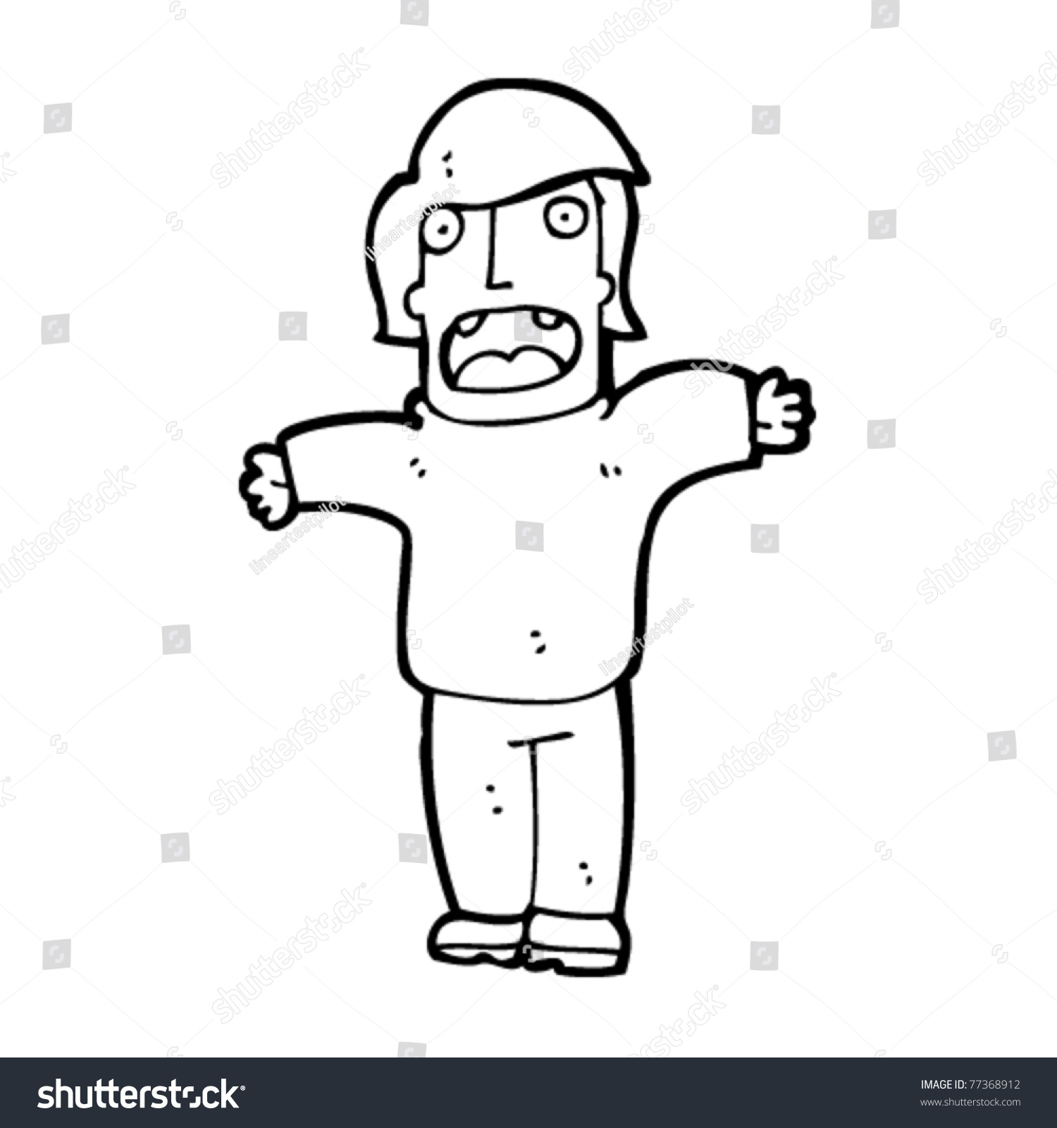 Agitated Man Cartoon Stock Vector (Royalty Free) 77368912