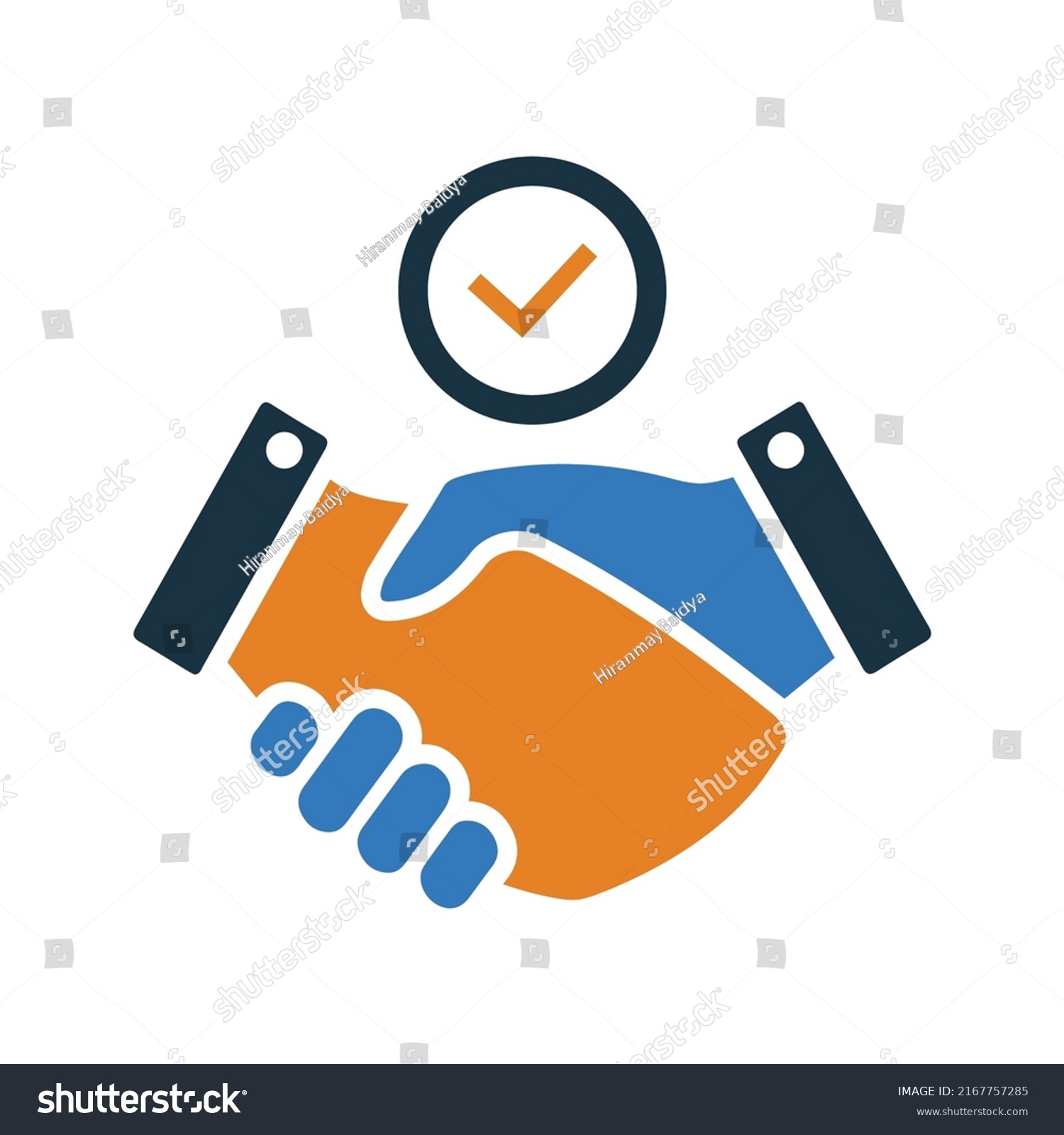 Agreement Hands Handshake Icon Simple Editable Stock Vector (Royalty ...