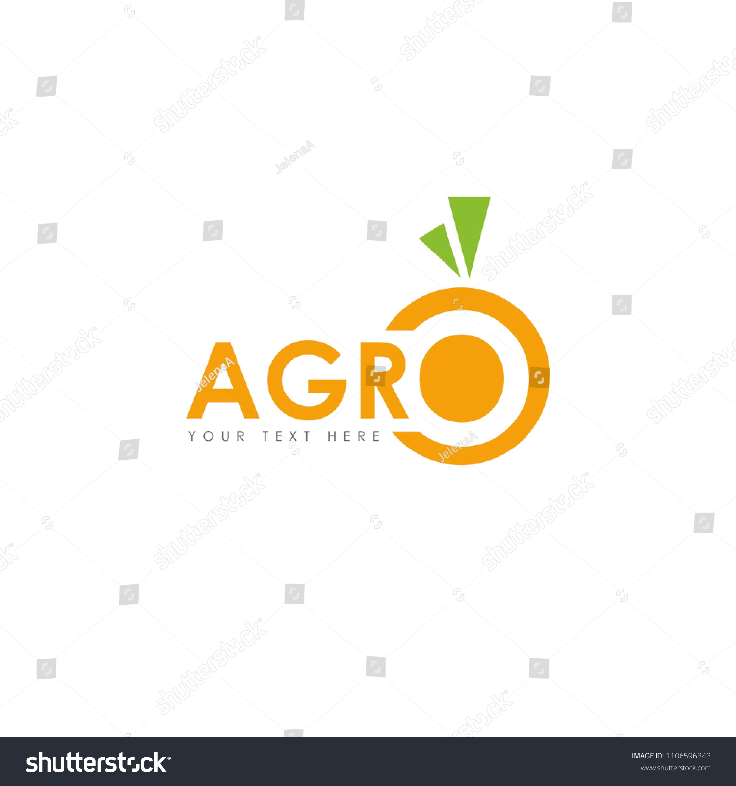Agro Template Logo Stock Vector (Royalty Free) 1106596343