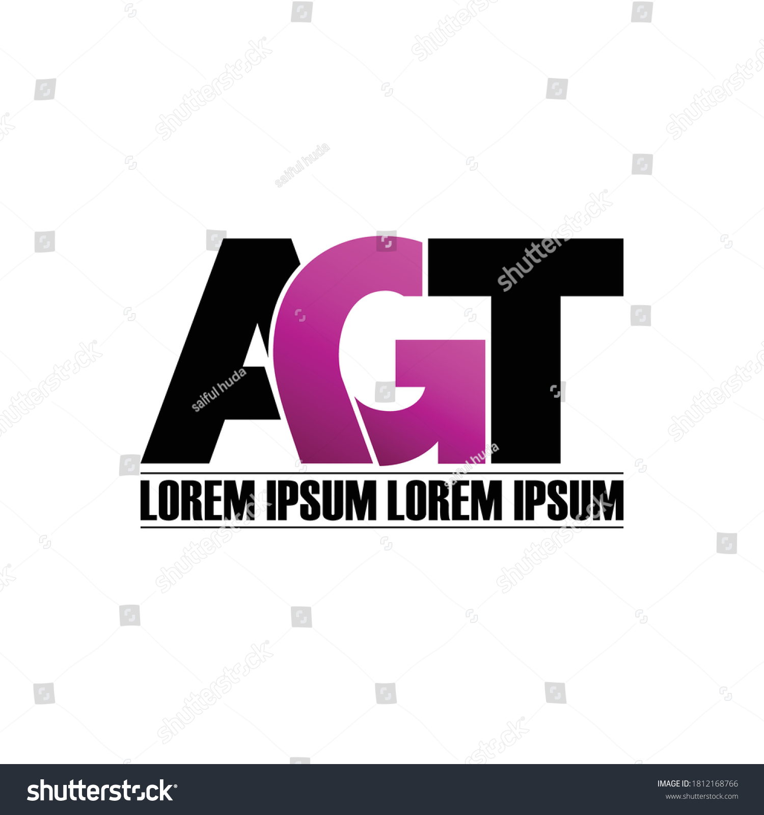 Agt Letter Monogram Logo Design Vector Stock-vektor (royaltyfri ...