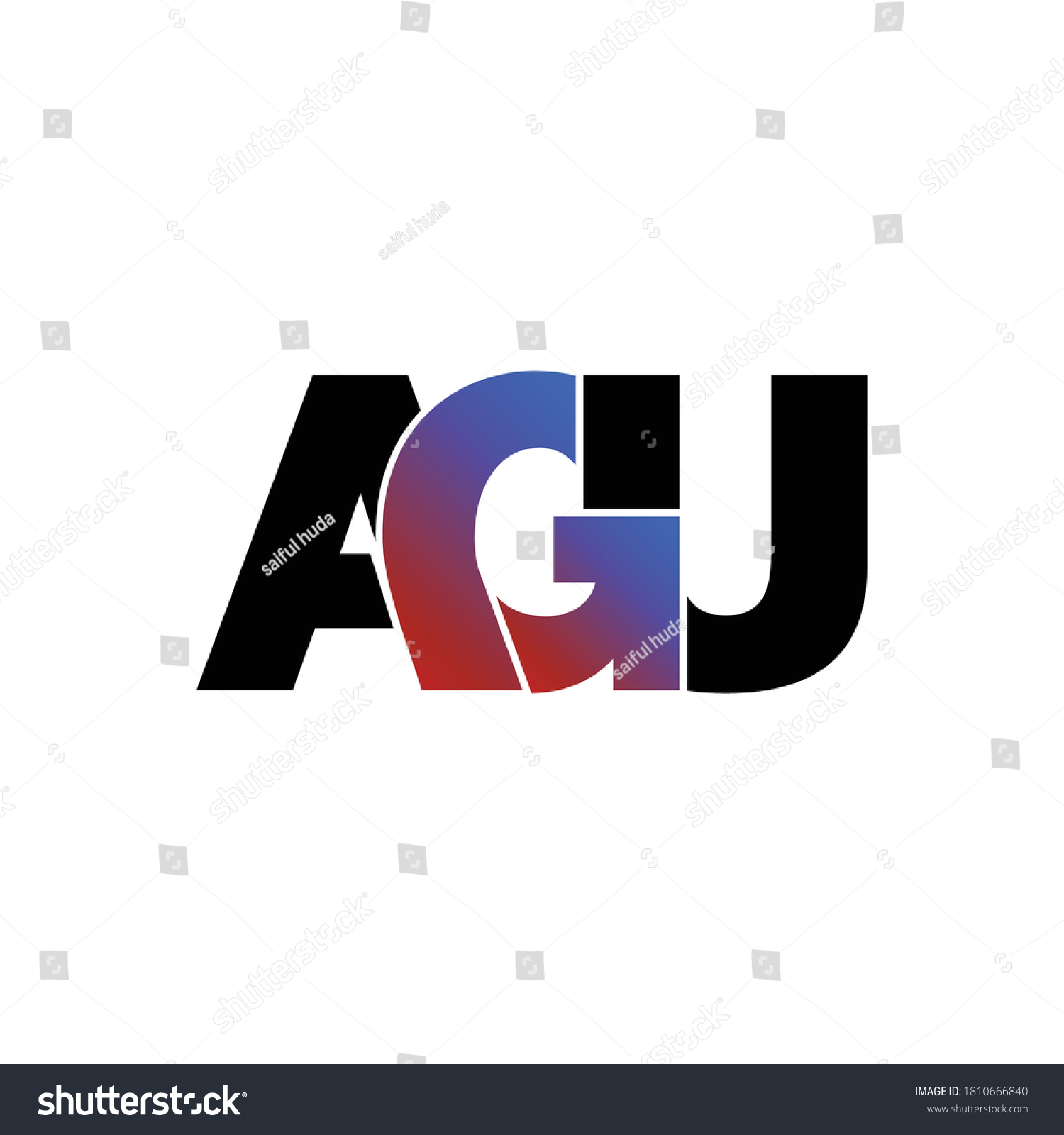 Agu Letter Monogram Logo Design Vector Stock Vector (Royalty Free ...