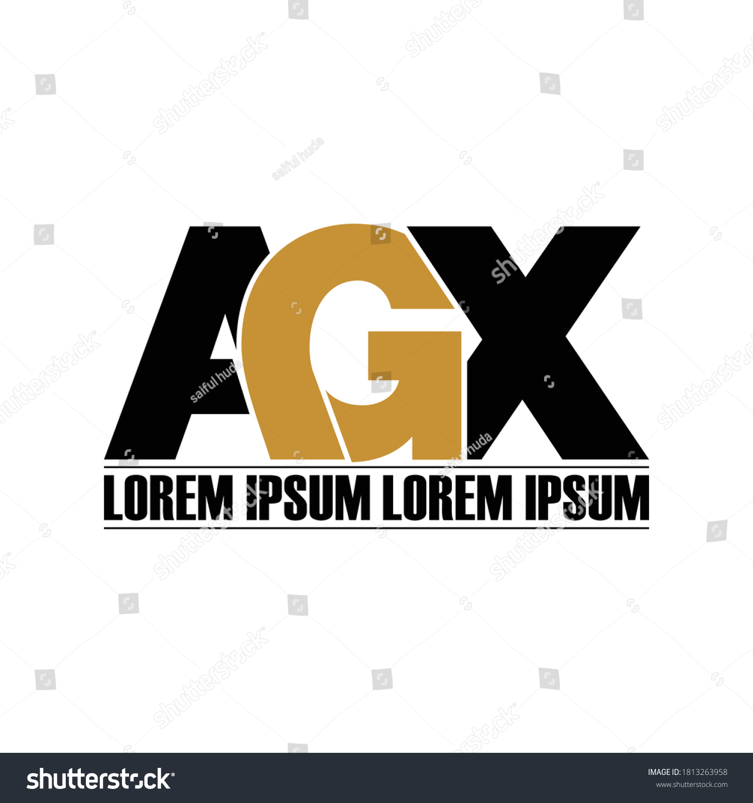 Agx Letter Monogram Logo Design Vector Stock Vector (Royalty Free ...