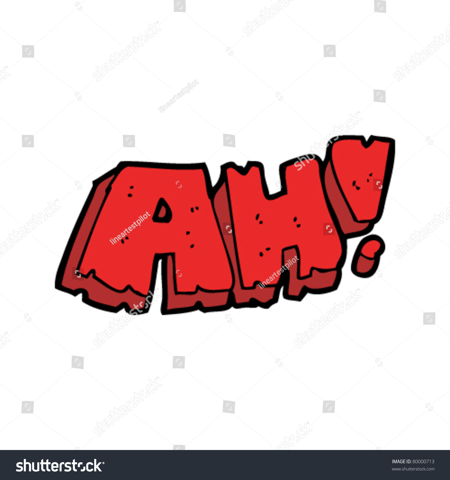 Ah Cartoon Stock Vector (Royalty Free) 80000713