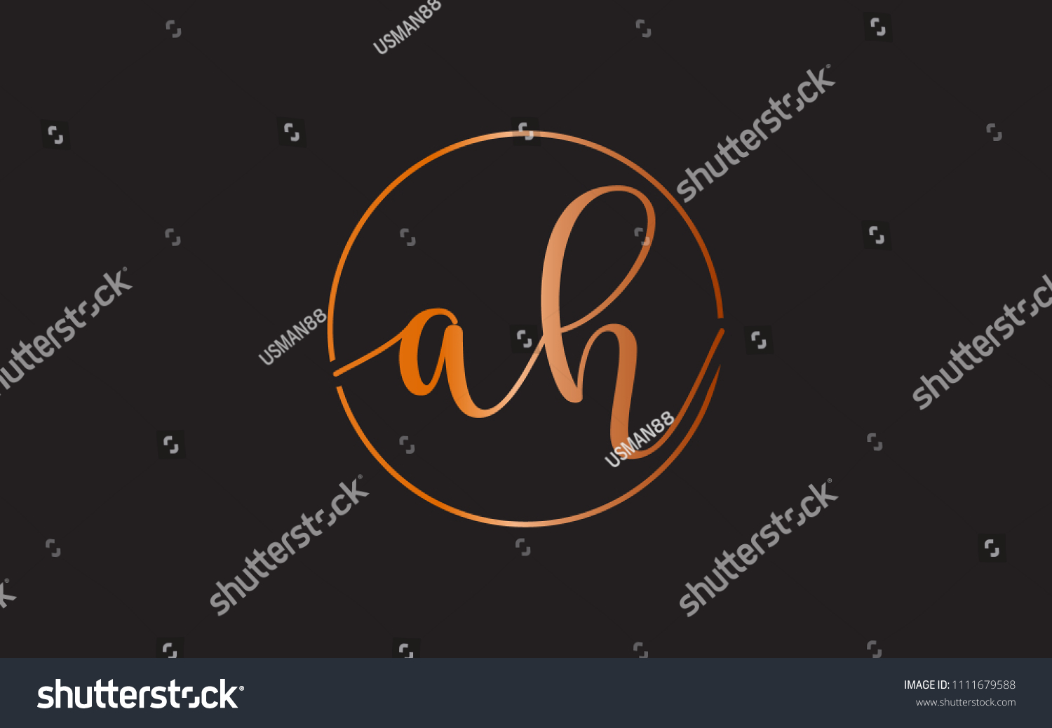 Ah Ha Lowercase Circular Cursive Letter Stock Vector (Royalty Free ...