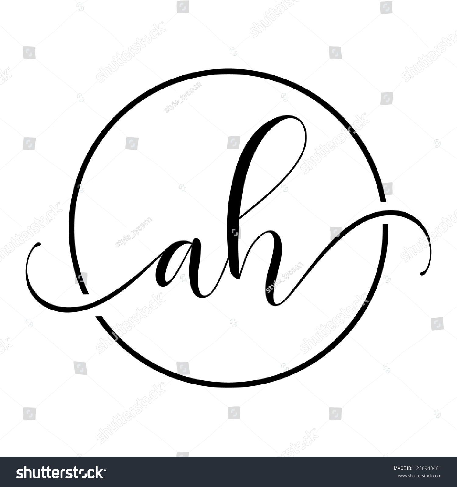 Ah Icon Logo: เวกเตอร์สต็อก (ปลอดค่าลิขสิทธิ์) 1238943481
