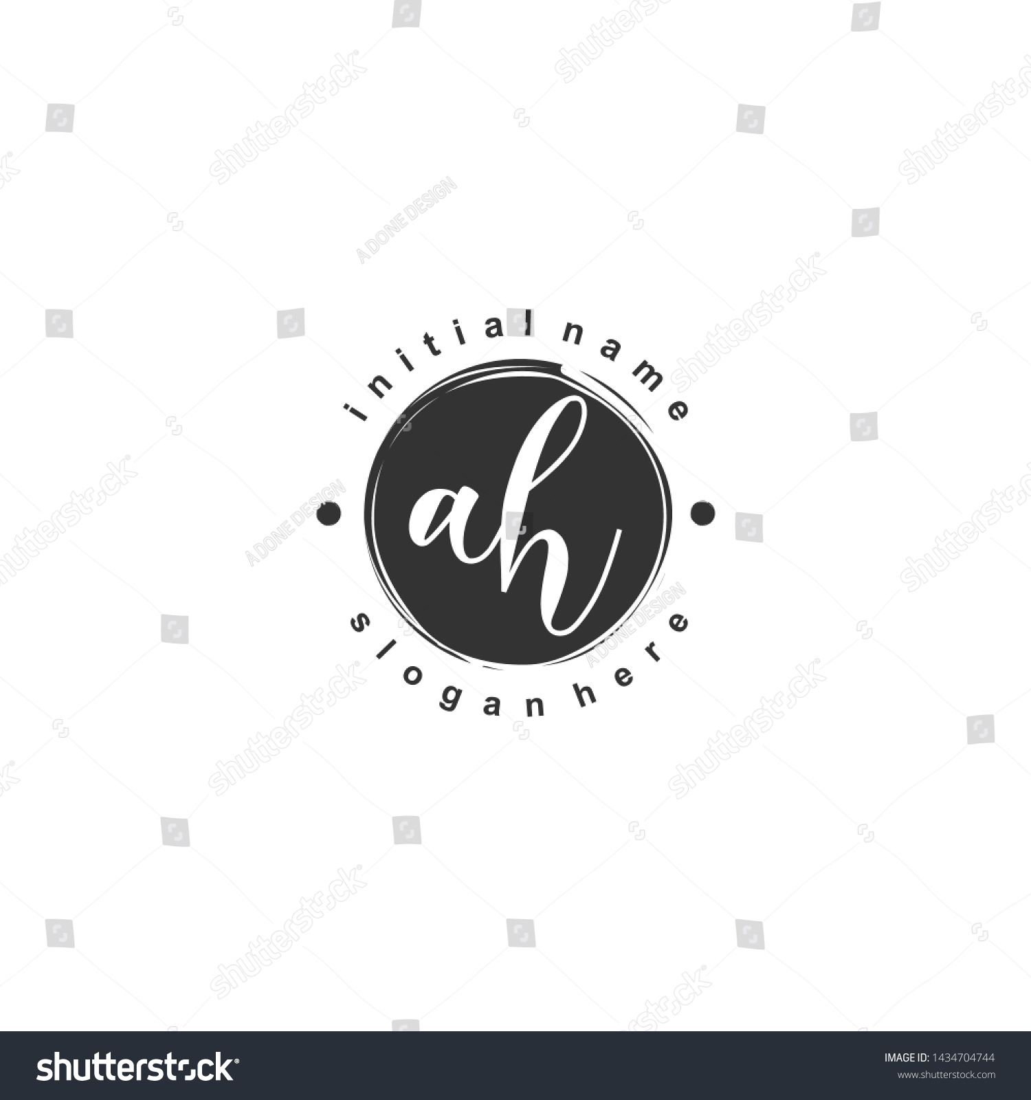 Ah Initial Beauty Monogram Logo Vector Stock Vector (Royalty Free ...