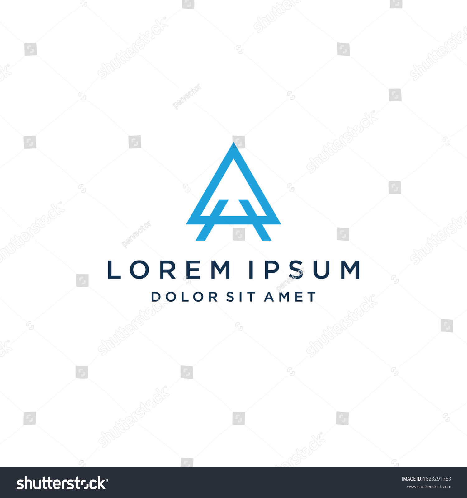 Ah Logo Monogram Icon Vector Symbol Stock Vector (Royalty Free) 1623291763