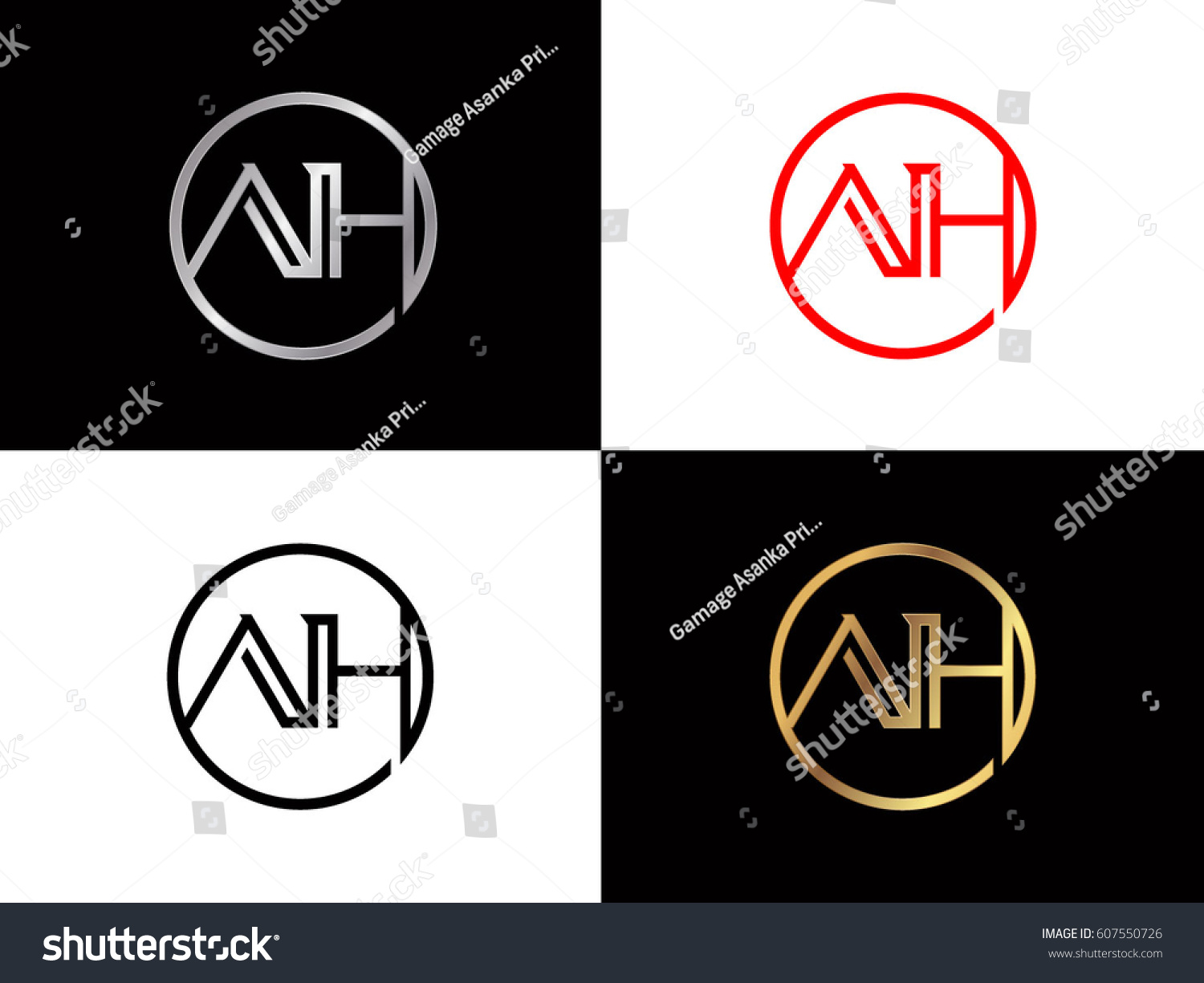 Ah Text Logo Stock Vector (Royalty Free) 607550726 | Shutterstock