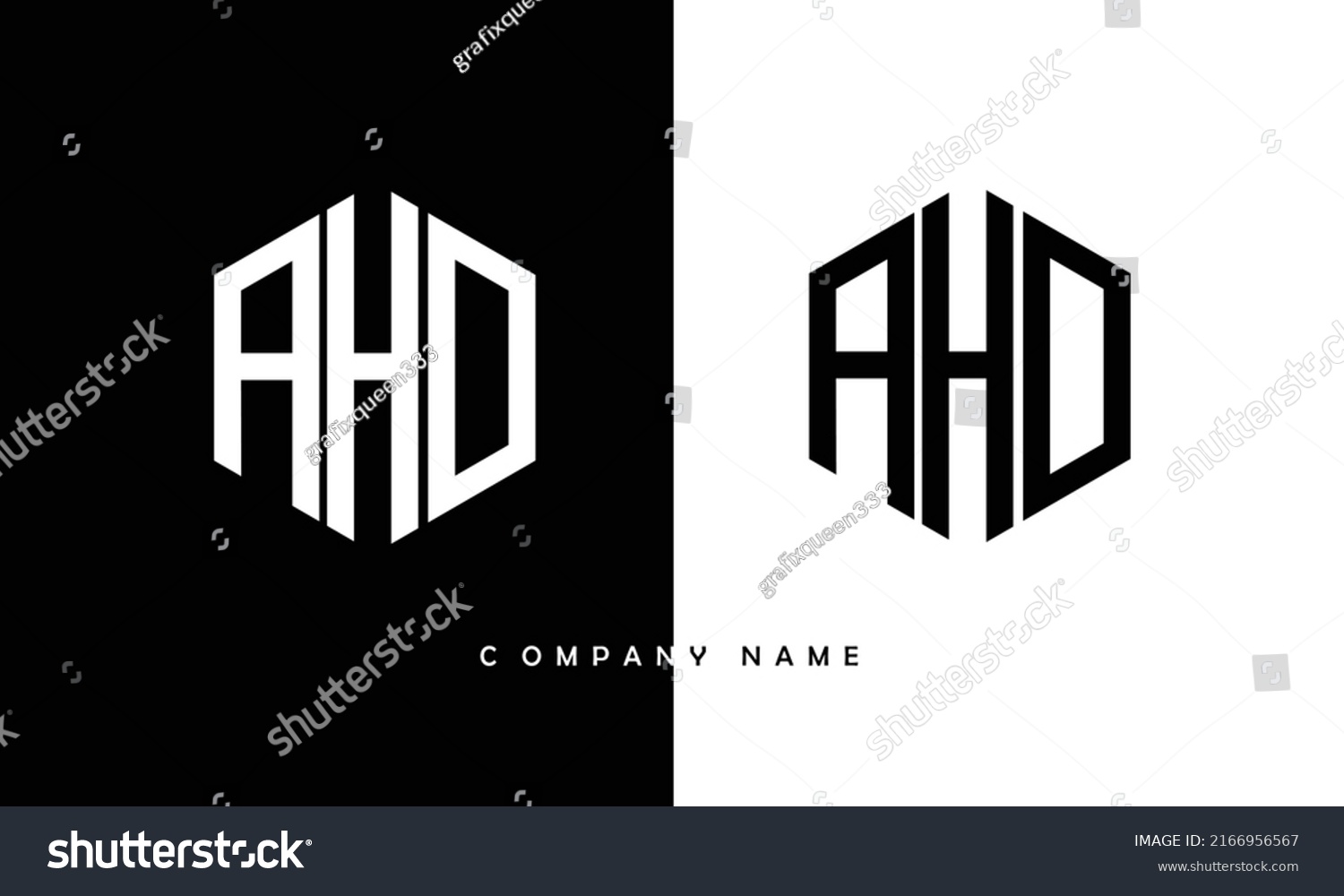 Ahd Alphabets Letters Logo Monogram Stock Vector (Royalty Free ...