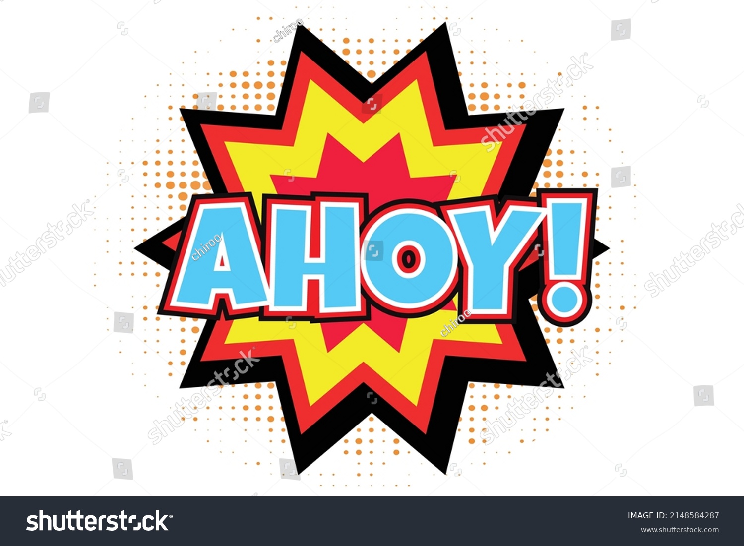 Ahoy Comic Speech 3d Text Style Stock Vector (Royalty Free) 2148584287 ...