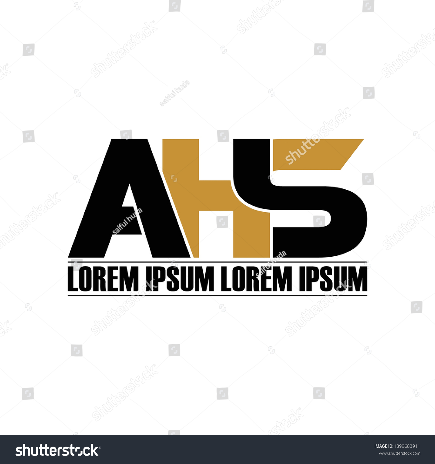 Ahs Letter Monogram Logo Design Vector: เวกเตอร์สต็อก (ปลอดค่าลิขสิทธิ์ ...