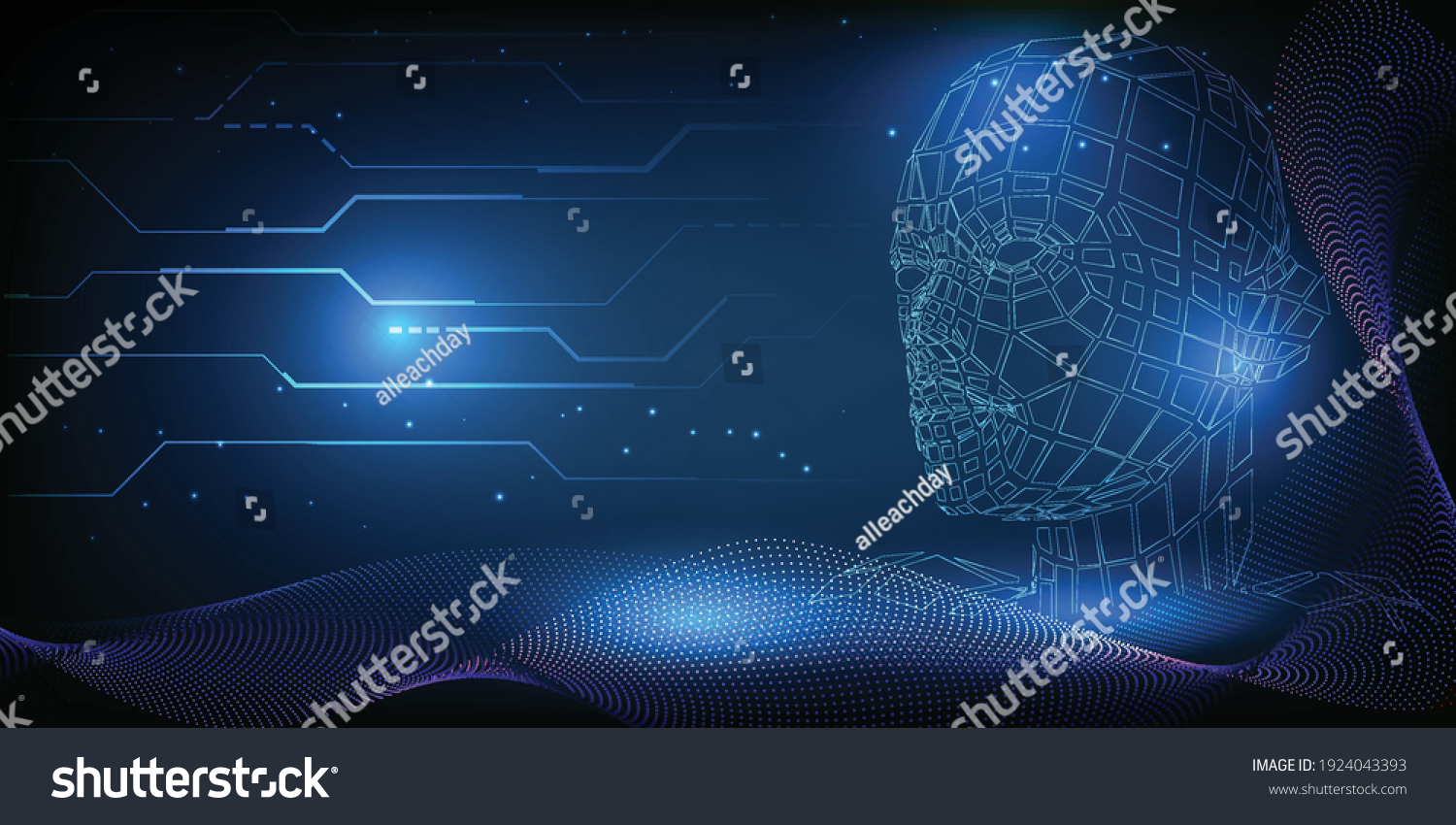 Ai Artificial Intelligence Machine Learning Abstract: Vector có sẵn ...