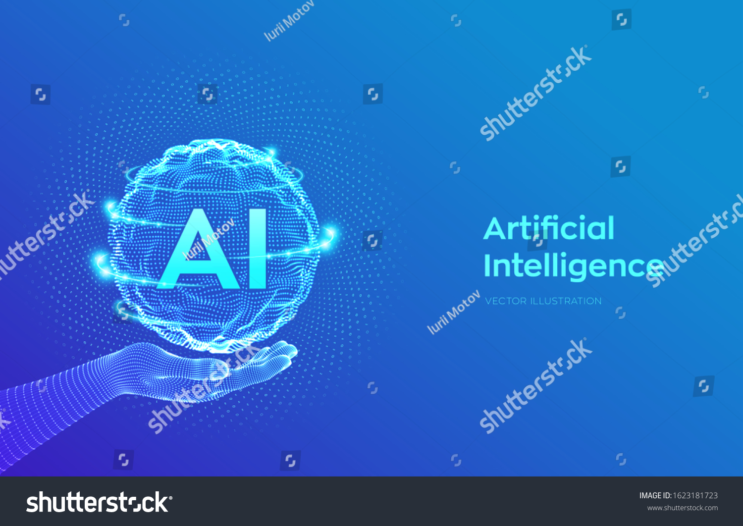 Ai Artificial Intelligence Logo Hand Artificial: เวกเตอร์สต็อก (ปลอดค่า ...