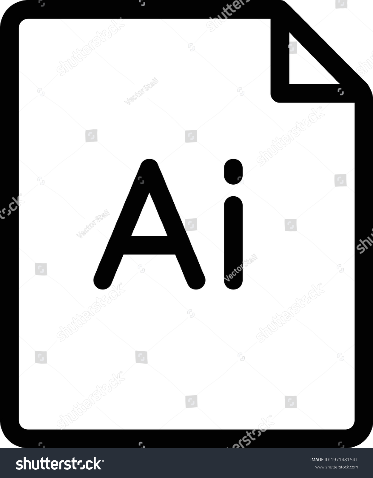 Ai File Vector Thin Line Icon Stock Vector (Royalty Free) 1971481541 ...