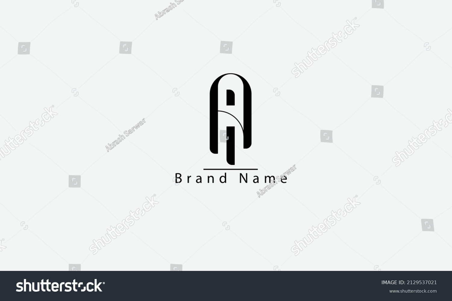 Ai Ia Abstract Vector Logo Monogram Stock Vector (Royalty Free ...