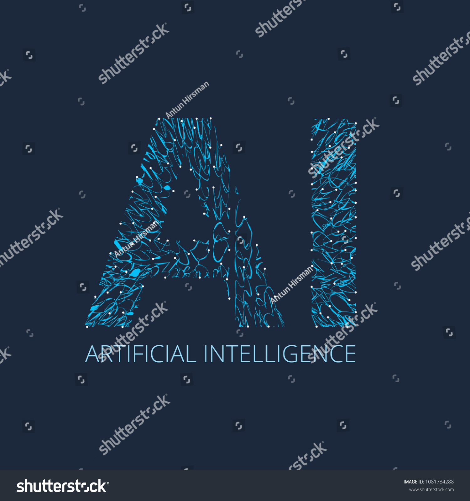 AI Letter(인공 지능) 벡터 그림 스톡 벡터(로열티 프리) 1081784288
