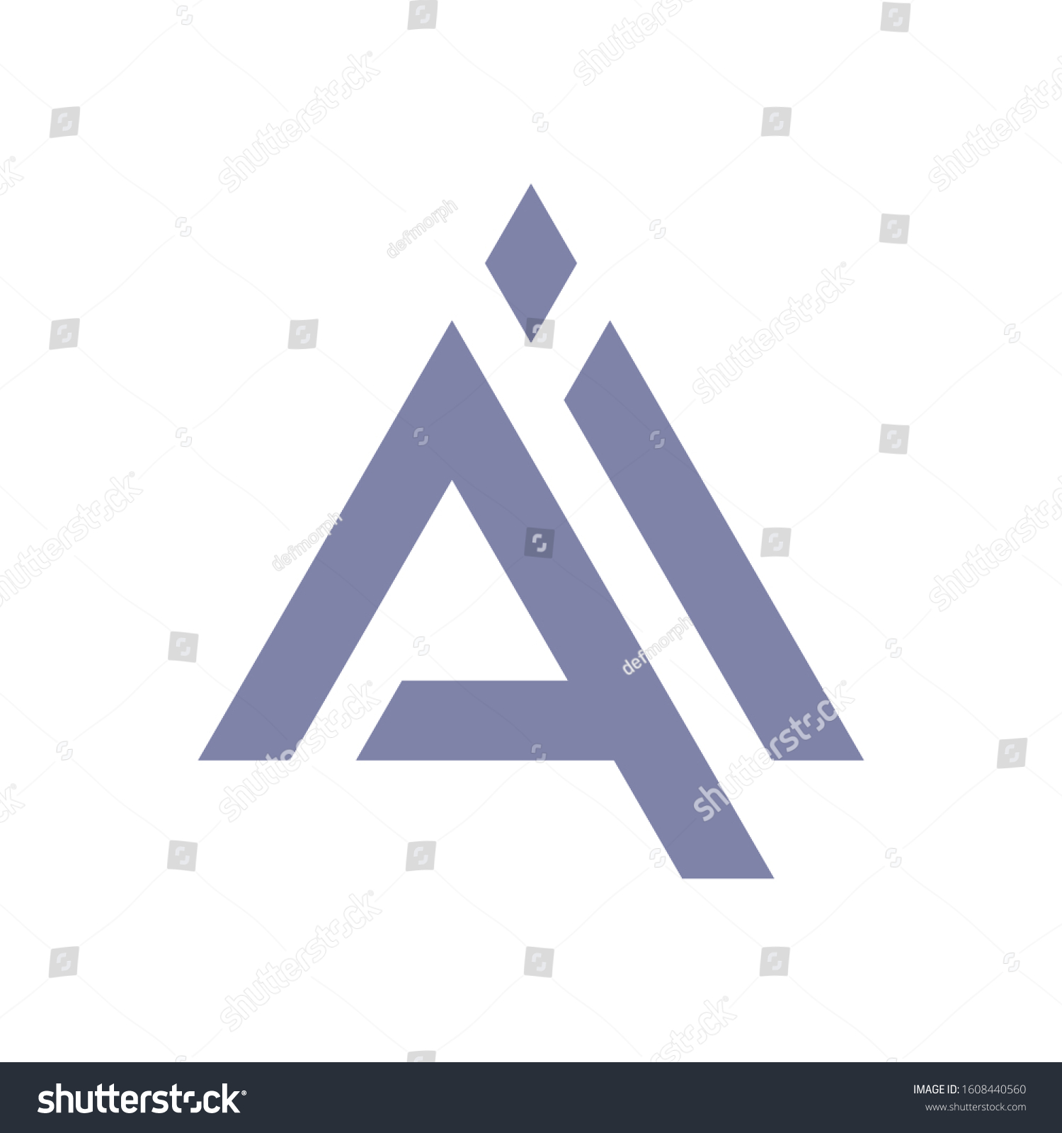 Ai Letter Artificial Intelligence Vector Illustration Stock Vector ...