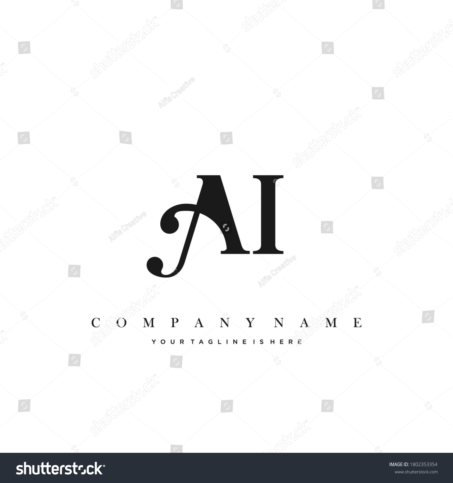 Ai Minimal Luxury Initial Logo Vector Stock Vector (Royalty Free ...