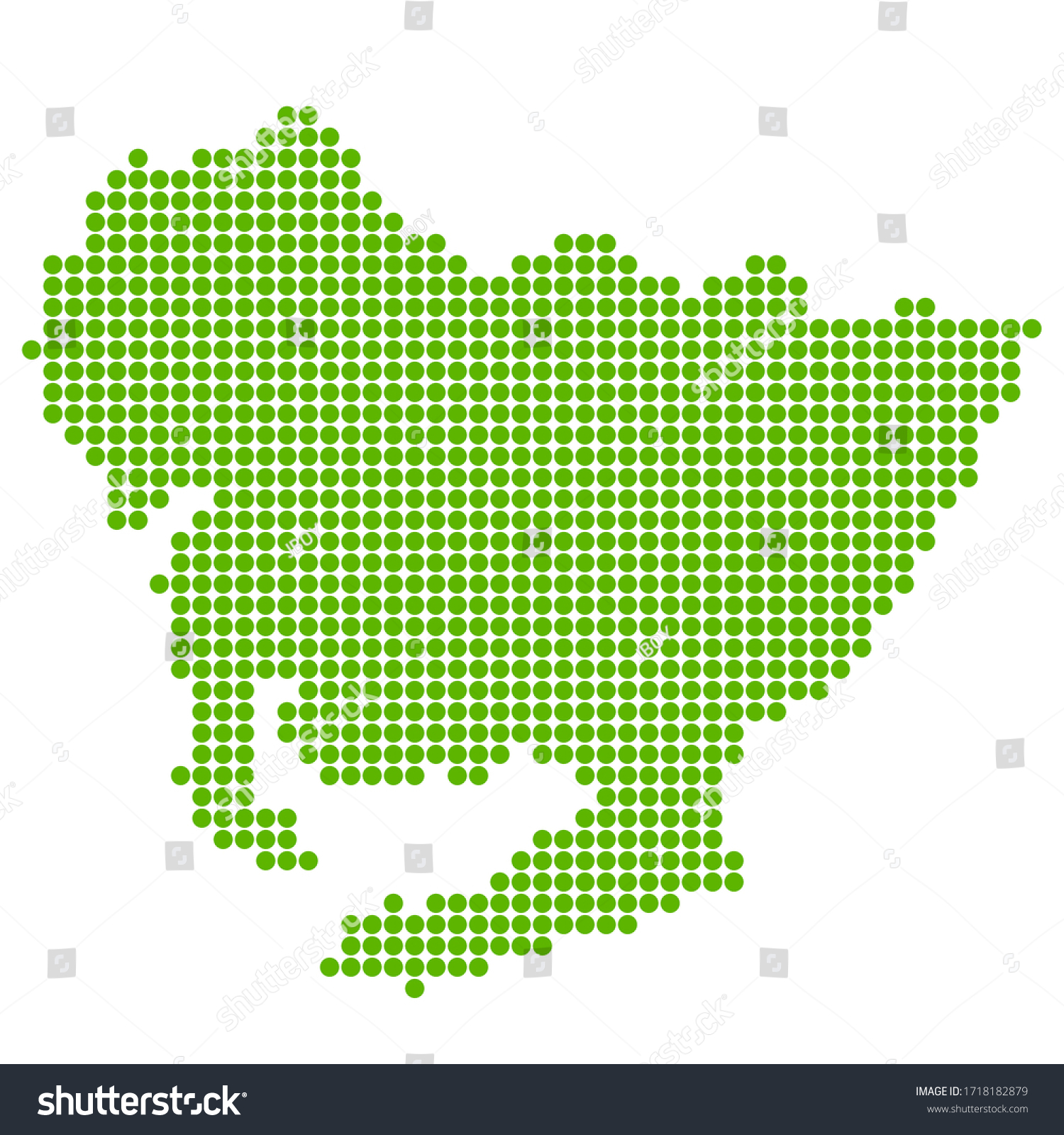 Aichi Map Circle Polka Dot Icon Stock Vector (Royalty Free) 1718182879 ...