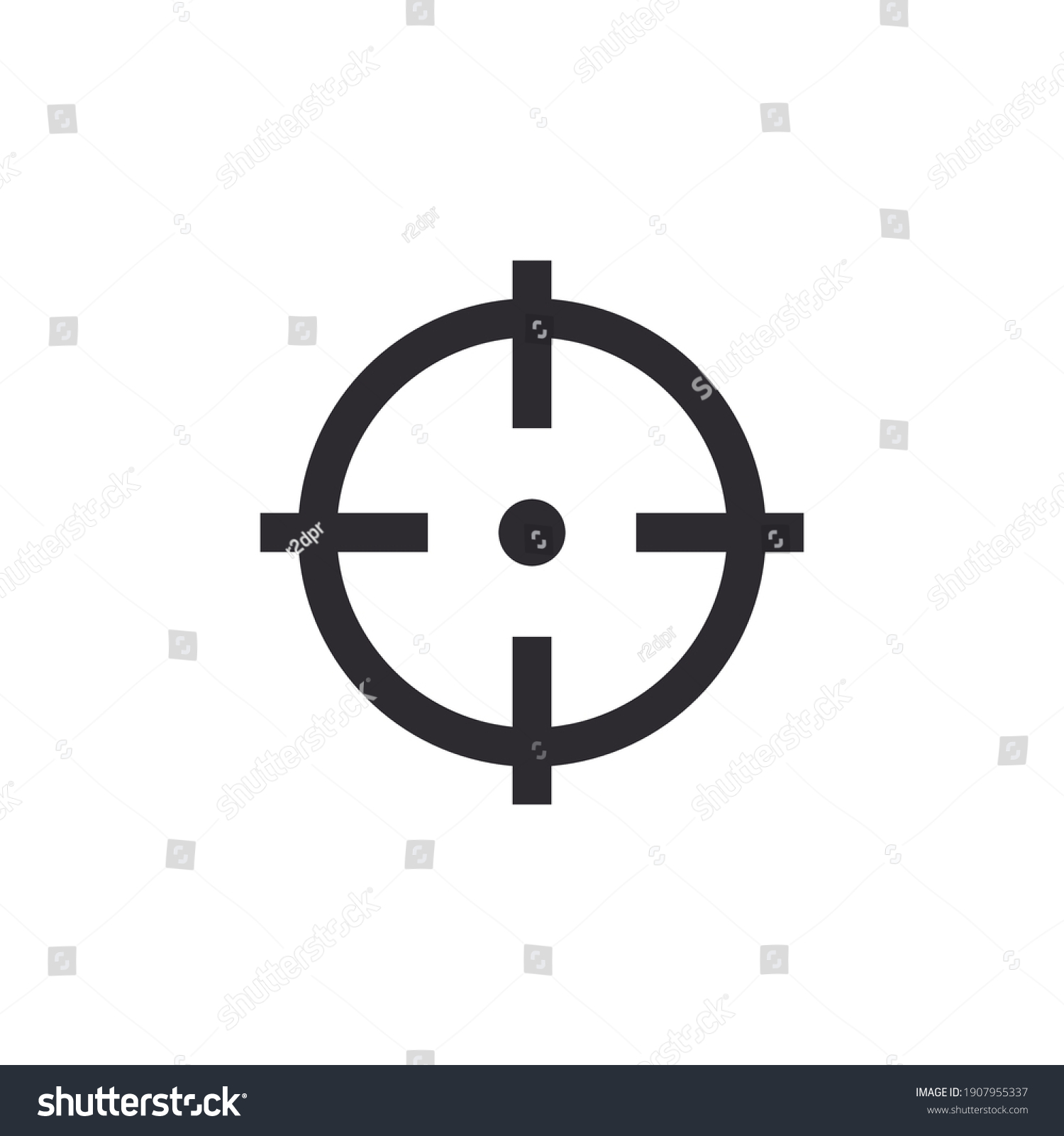 Aim 아이콘. 대상 아이콘. 사격 조준 스톡 벡터(로열티 프리) 1907955337 | Shutterstock