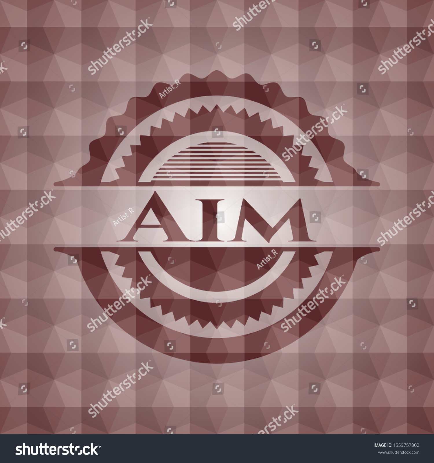 Aim Red Seamless Geometric Badge Stock Vector (Royalty Free) 1559757302 ...