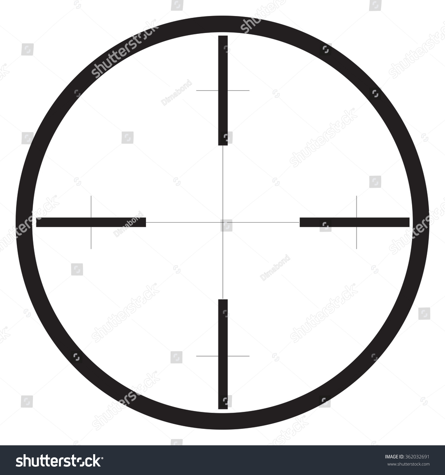Aim Sight Frame Illustration Vector Stock Vector (Royalty Free) 362032691