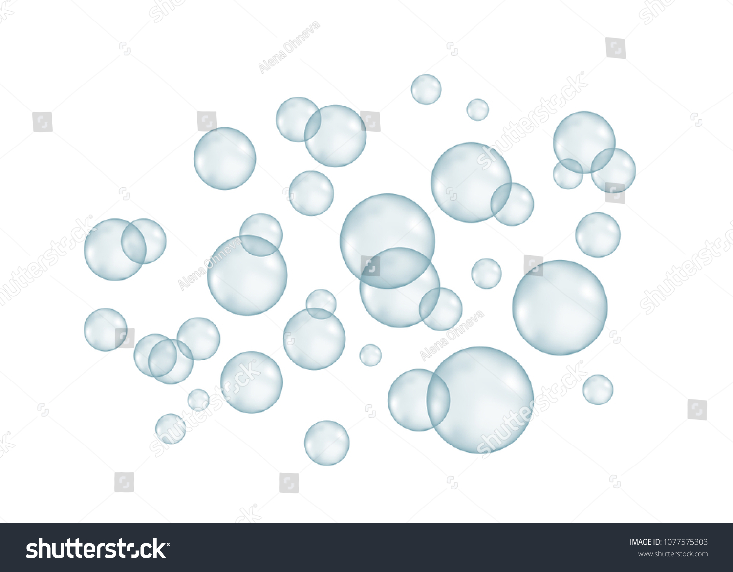 Air Bubbles On White Background Vector: vetor stock (livre de direitos ...