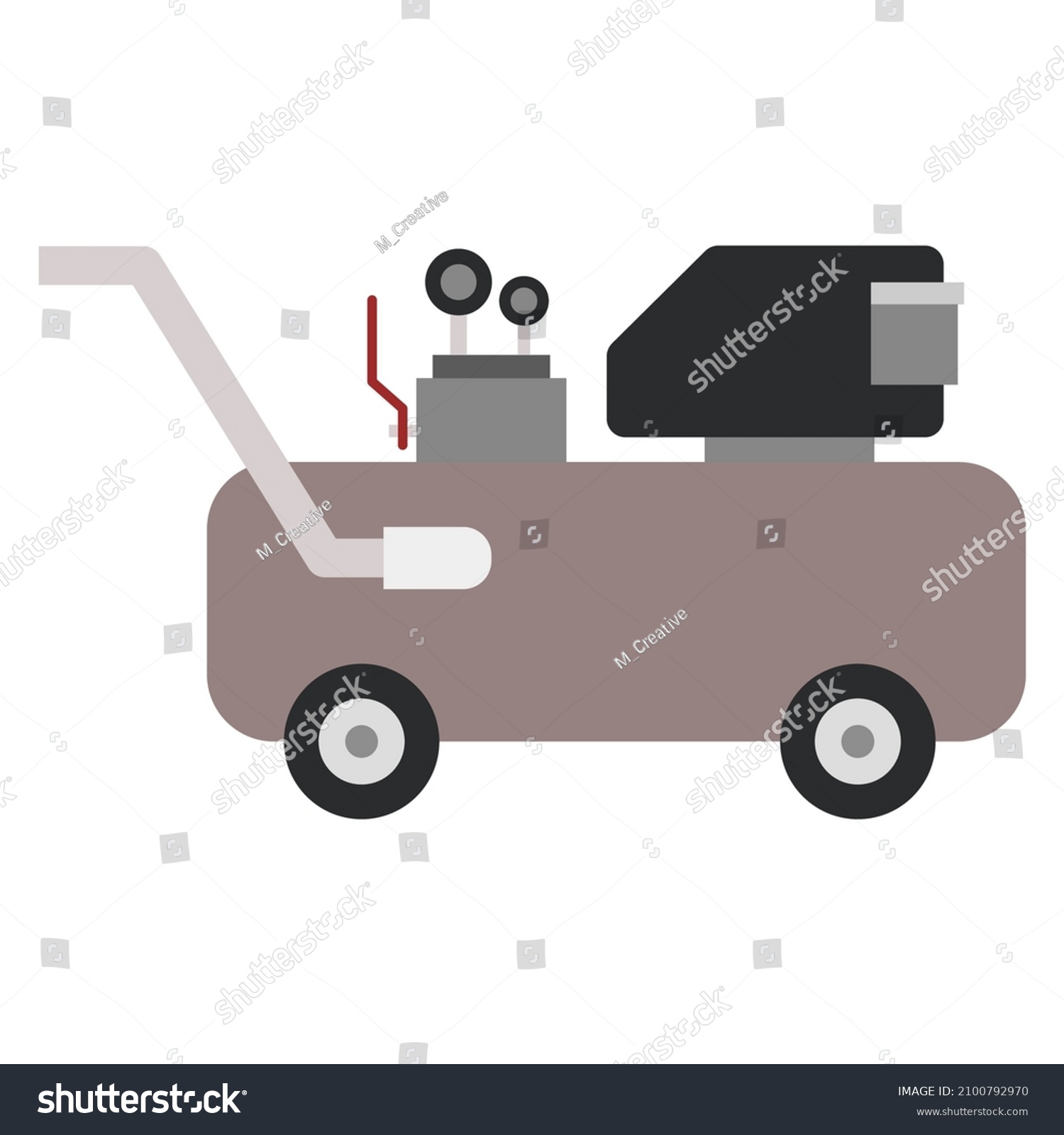 Air Compressor Flat Clipart Vector Illustration Stock Vector (Royalty ...