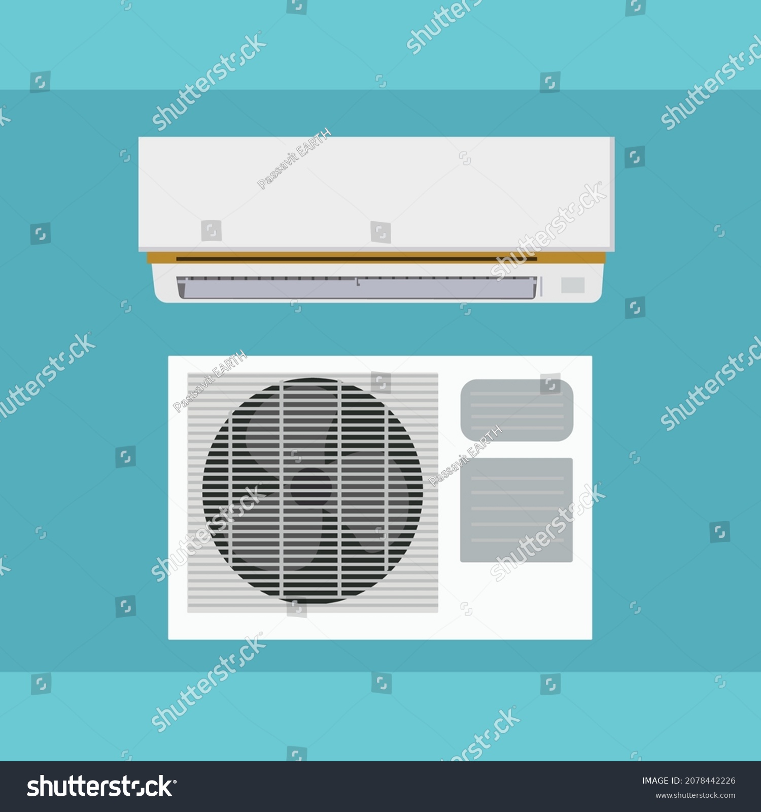 Air Conditioner Background Vector Illustration System Stock Vector ...