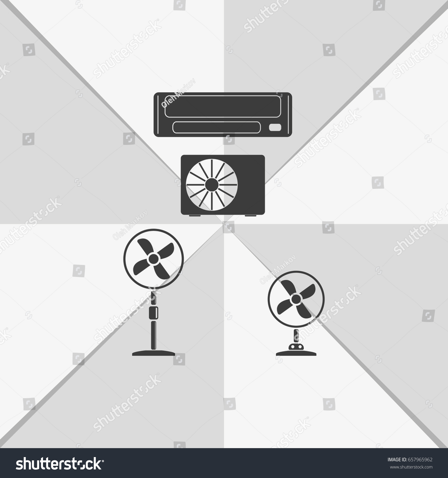 Air Conditioner Fan Stock Vector (Royalty Free) 657965962 | Shutterstock