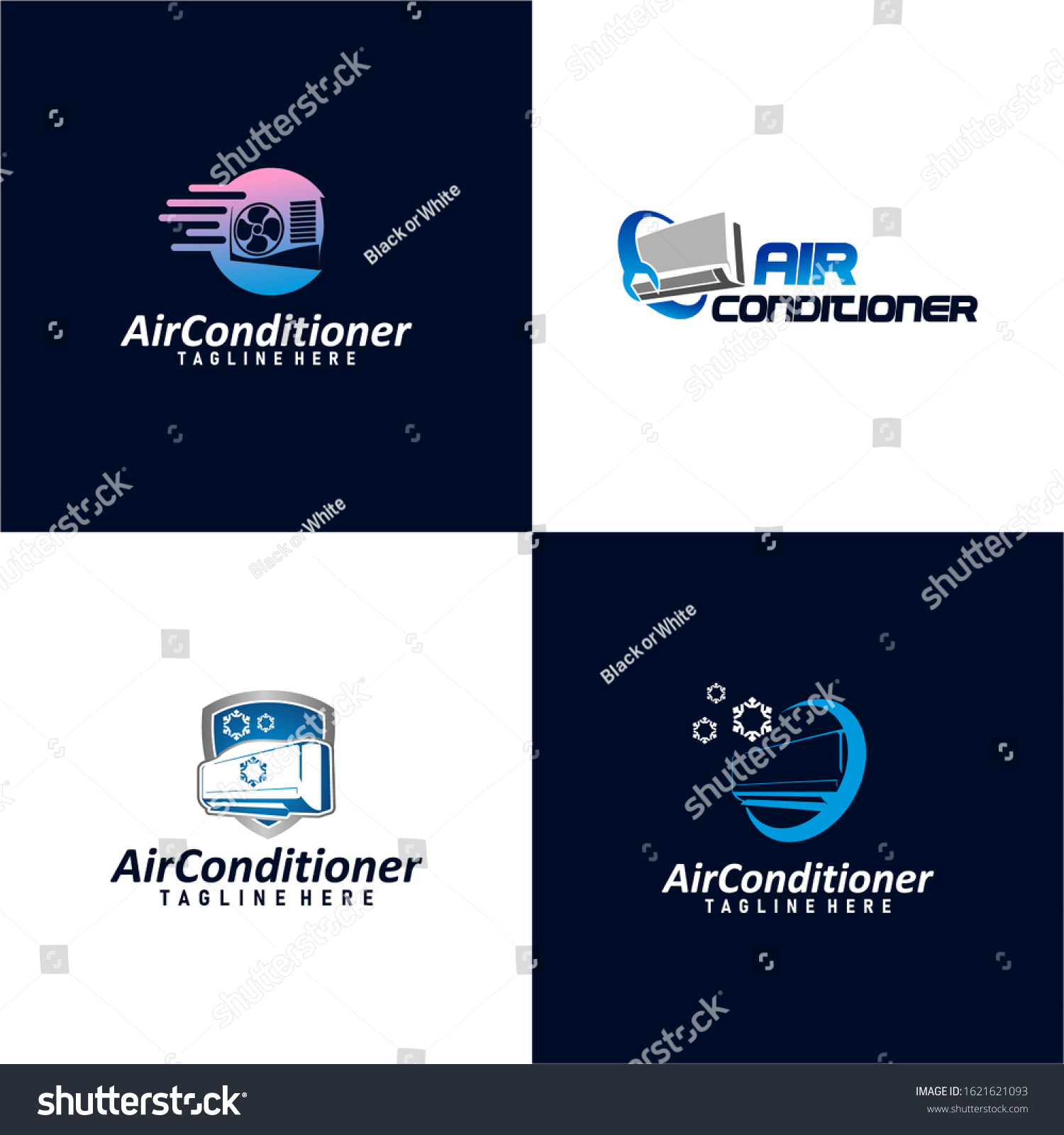 Vektor Stok Air Conditioner Logo Design Vector (Tanpa Royalti ...
