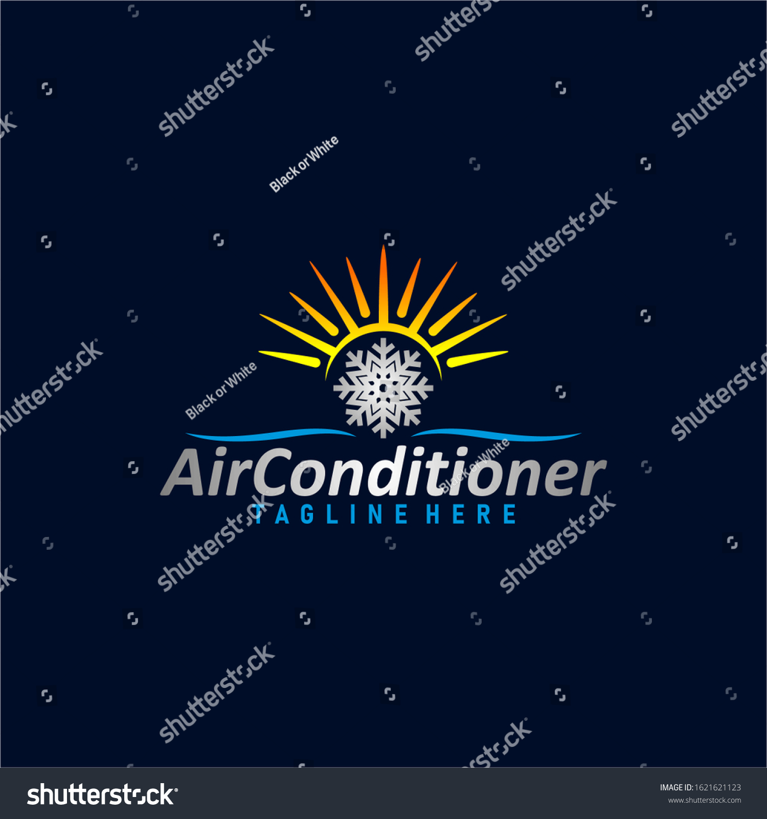 Air Conditioner Logo Design Vector Stock Vector (Royalty Free) 1621621123