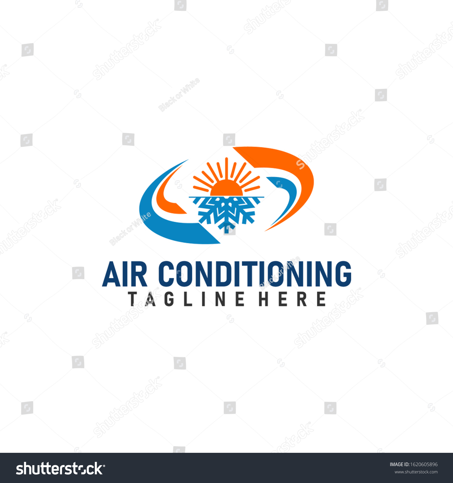 Air Conditioner Logo Design Vector Template Stock Vector (Royalty Free ...