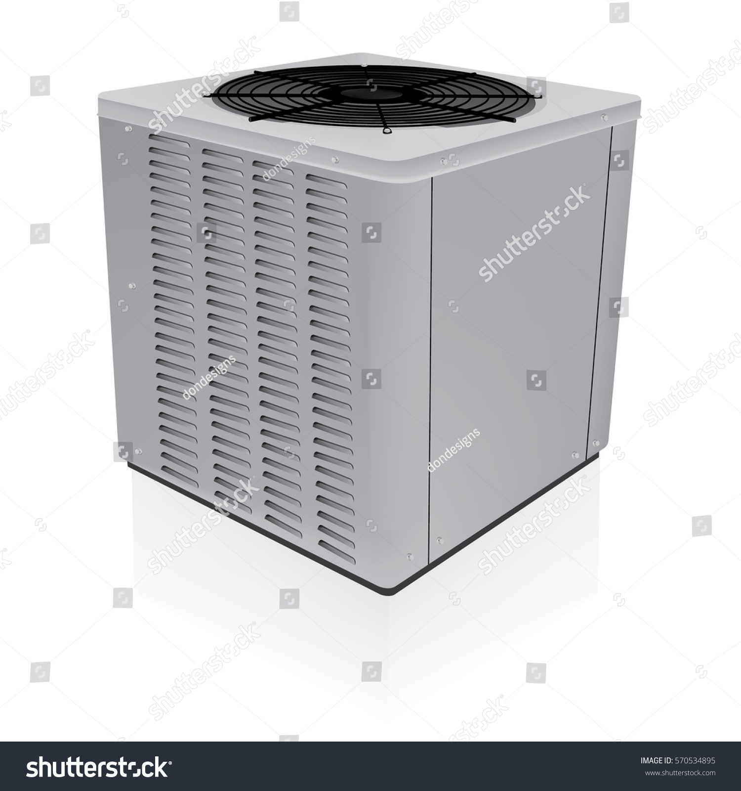 Air Conditioner Outdoor System Vector Stock Vector (Royalty Free ...