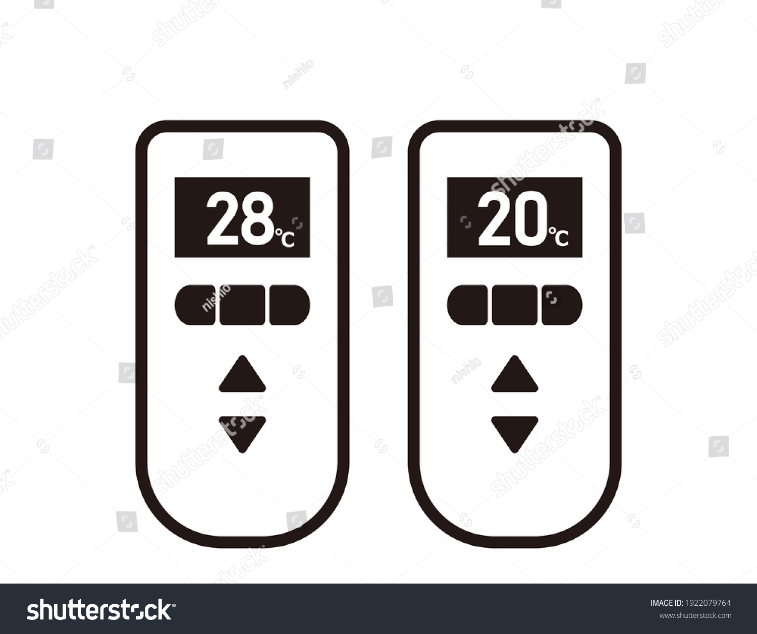 Air Conditioner Remote Control Vector Illustration Stock Vector ...