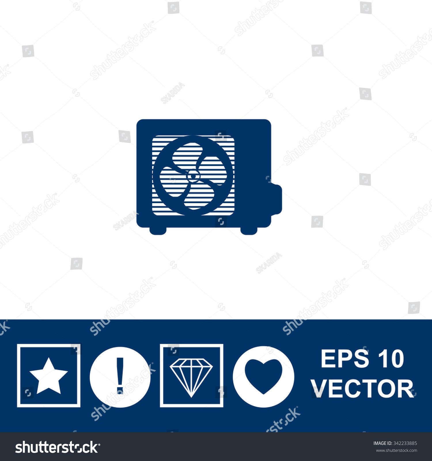 Air Conditioner Vector Icon Outdoor Unit Stock Vector (Royalty Free ...